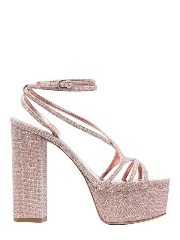 LE SILLA Belen Block-heel Sandals - Metallic