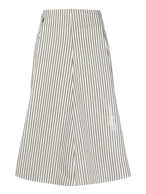 Woolrich Vertical Stripe A-line Skirt - White