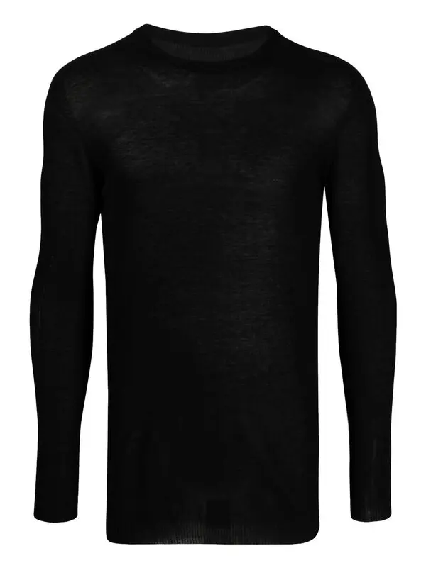 Boris Bidjan Saberi Fine-knit Cotton Jumper - Black