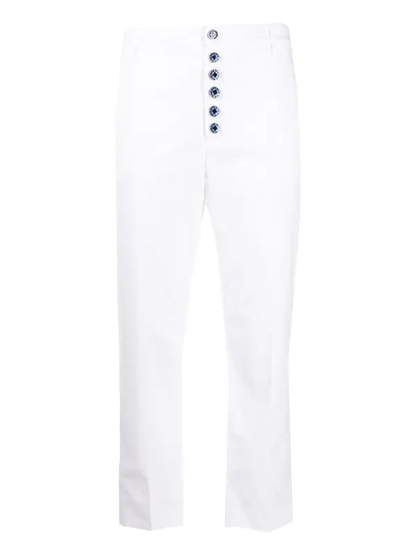 DONDUP Button-down Trousers - White