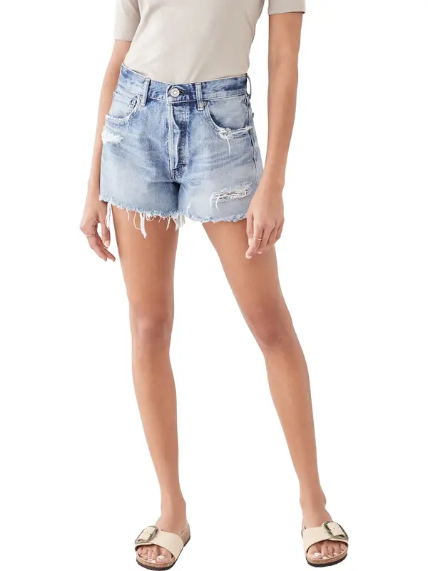 Moussy Vintage Packard Denim Shorts - Blu
