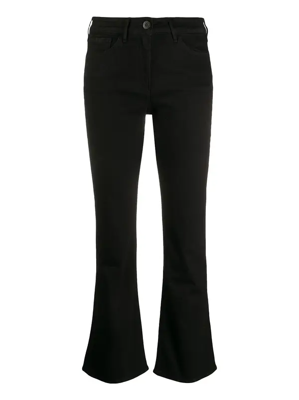 3x1 Flared Cropped Jeans - Black