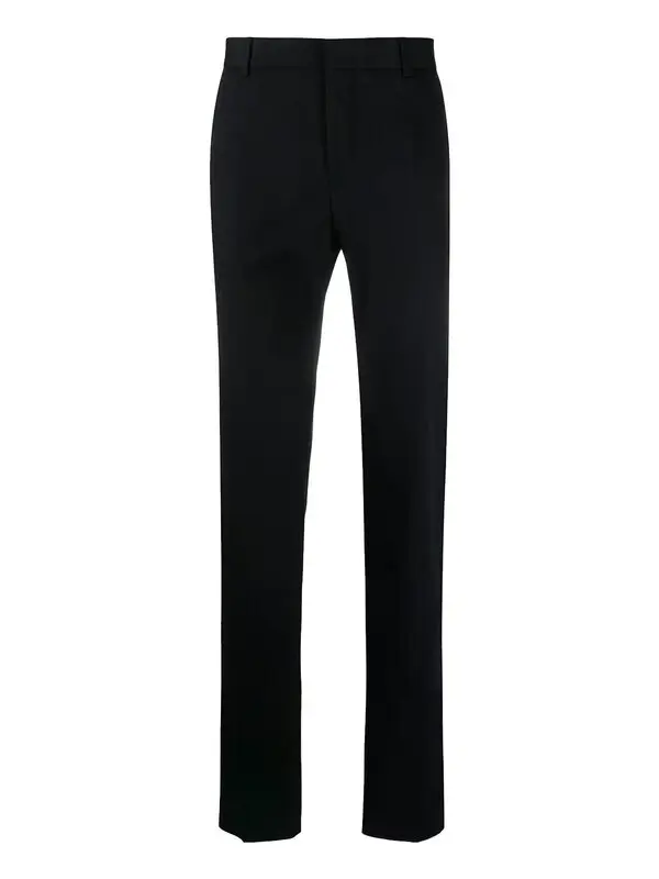 WALTER VAN BEIRENDONCK Tailored Wool/cotton Trousers - Black