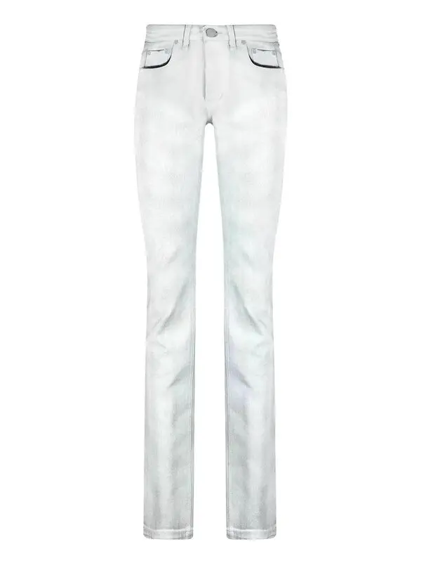 Balenciaga 2000s Logo-patch Slim Cut Jeans - Grey