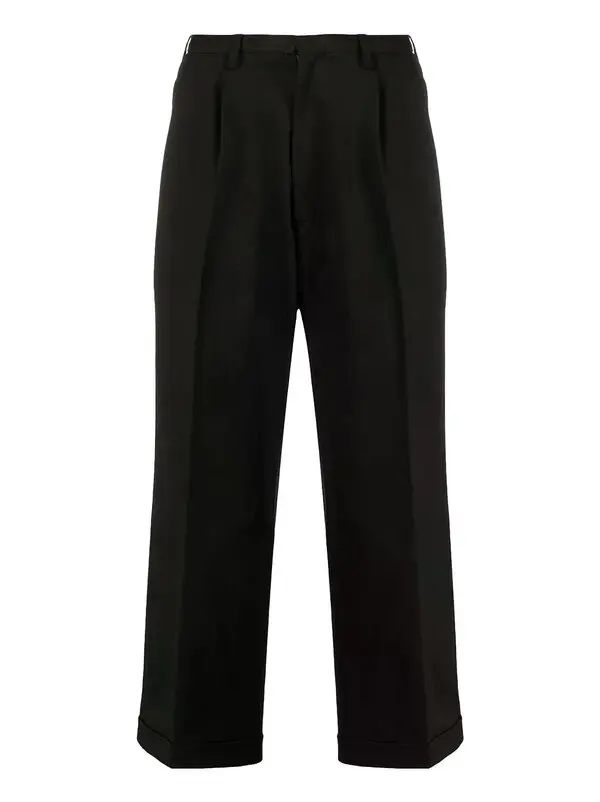WALTER VAN BEIRENDONCK Tailored Wool/cotton Trousers - Black