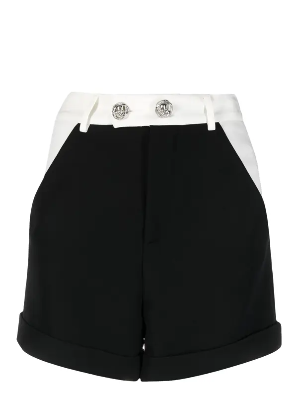 Philipp Plein Cady Two-tone Short Shorts - Black