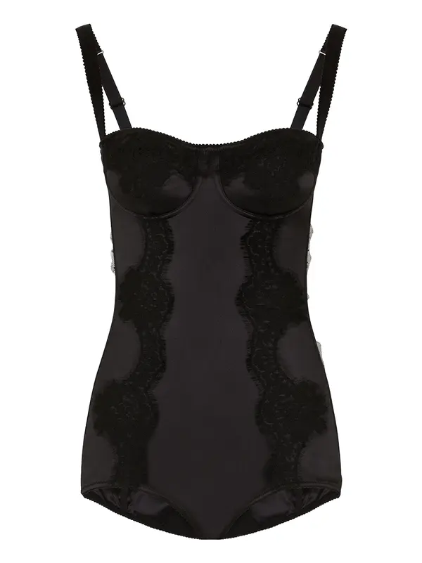 Dolce & Gabbana Lace-detail Bodysuit - Black