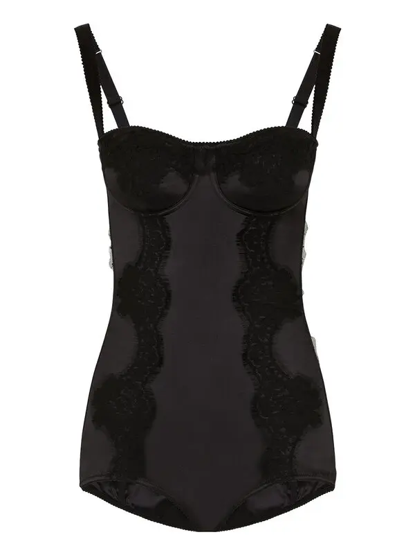Dolce & Gabbana Lace-detail Bodysuit - Black