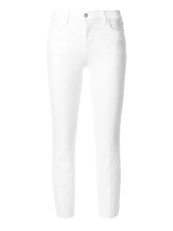 L'Agence Cropped Jeans - White