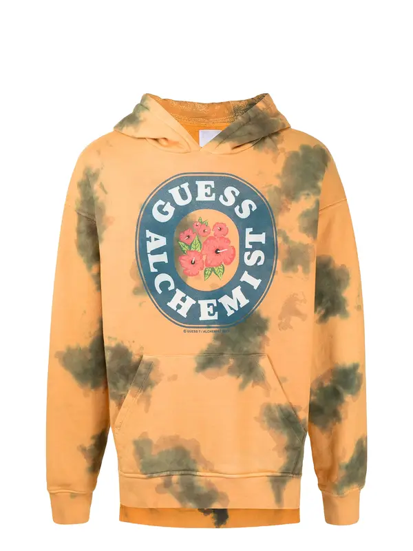 Alchemist Tie-dye Cotton Hoodie - Yellow