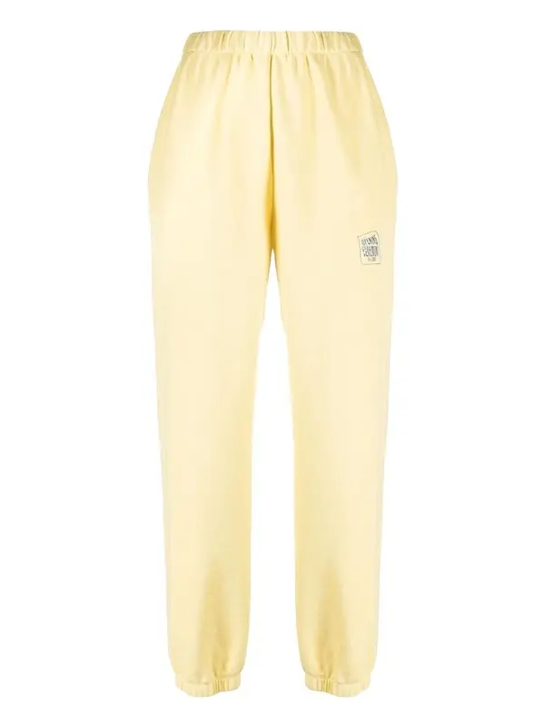 Opening Ceremony Warped Logo-print Track Pants - Yellow