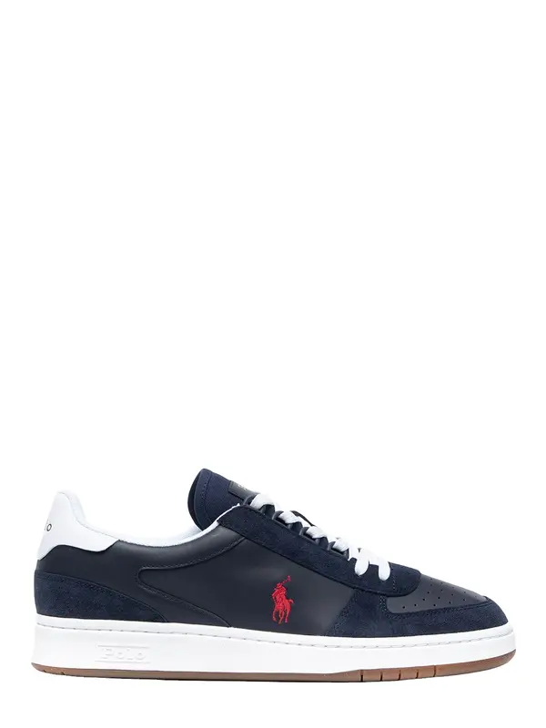 Polo Ralph Lauren Court Suede Trim Sneakers - Blue