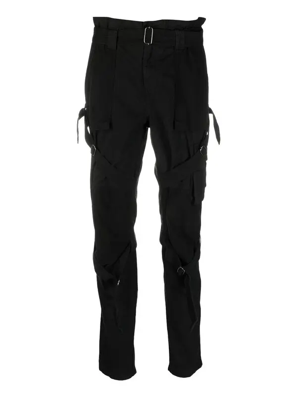 DIESEL® Belted Waist Cargo Trousers - Black
