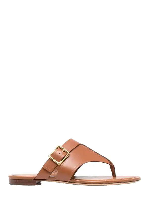 TOD'S Side-buckle Flat Sandals - Brown