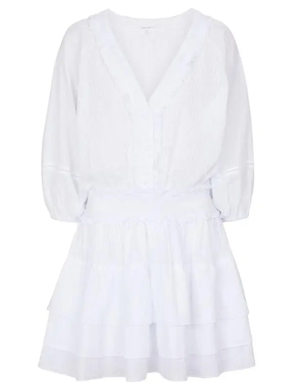 Poupette St Barth Ariel Cotton Mini Dress - White