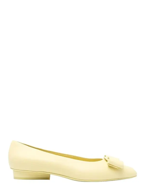 FERRAGAMO Viva Vara Bow Ballerina Shoes - Yellow