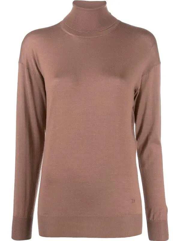 TOM FORD Roll Neck Fine Knit Jumper - Pink