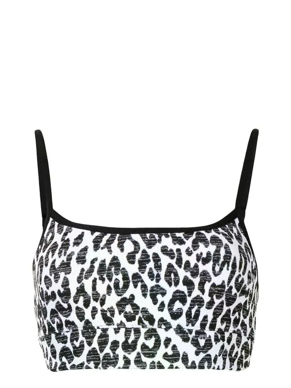 The Upside Natacha Snow Leopard-print Sports Bra - White