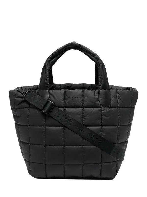 VEECOLLECTIVE Large Quilted Tote Bag - Black