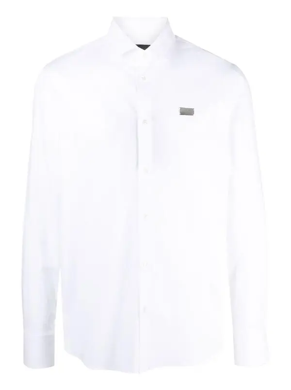 Philipp Plein Diamond-cut Iconic Shirt - White