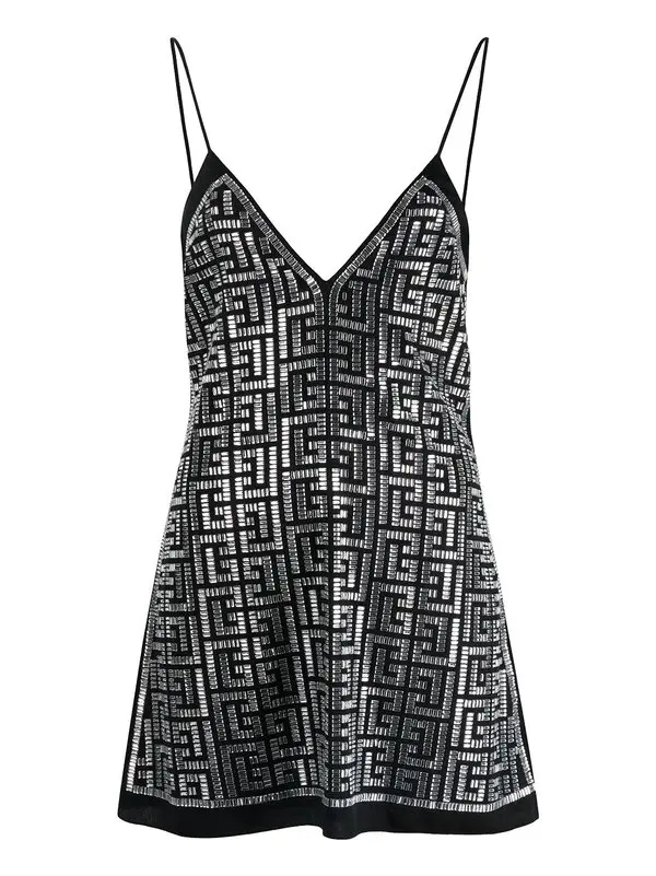 Balmain Crystal-embellished Vest Top - Black