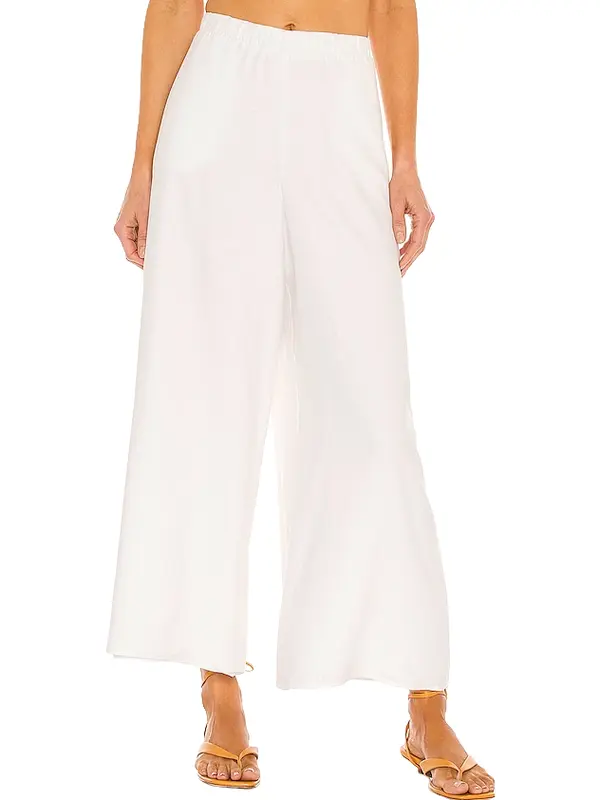 Show Me Your Mumu Kick Back Pants - White Linen