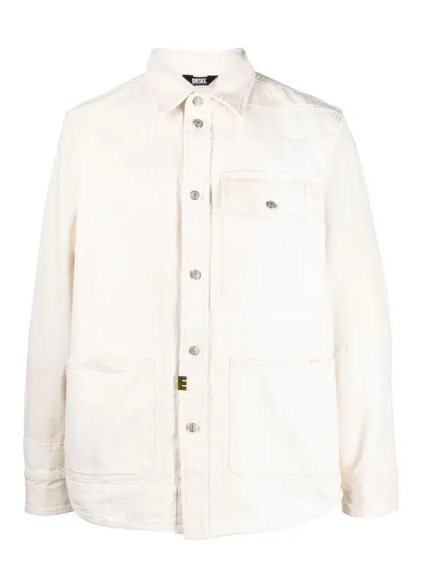 DIESEL Chest Pocket Denim Jacket - Neutrals