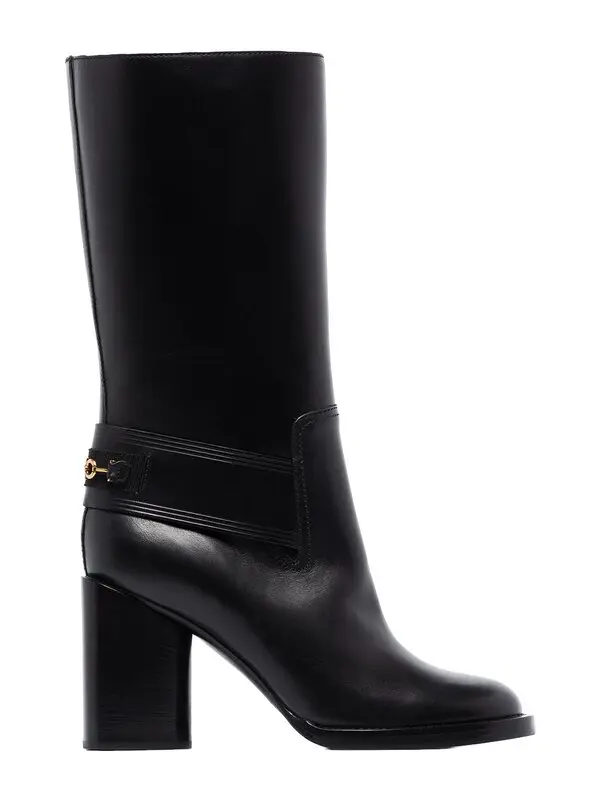 FERRAGAMO Gancio Horsebit 85mm Boots - Black