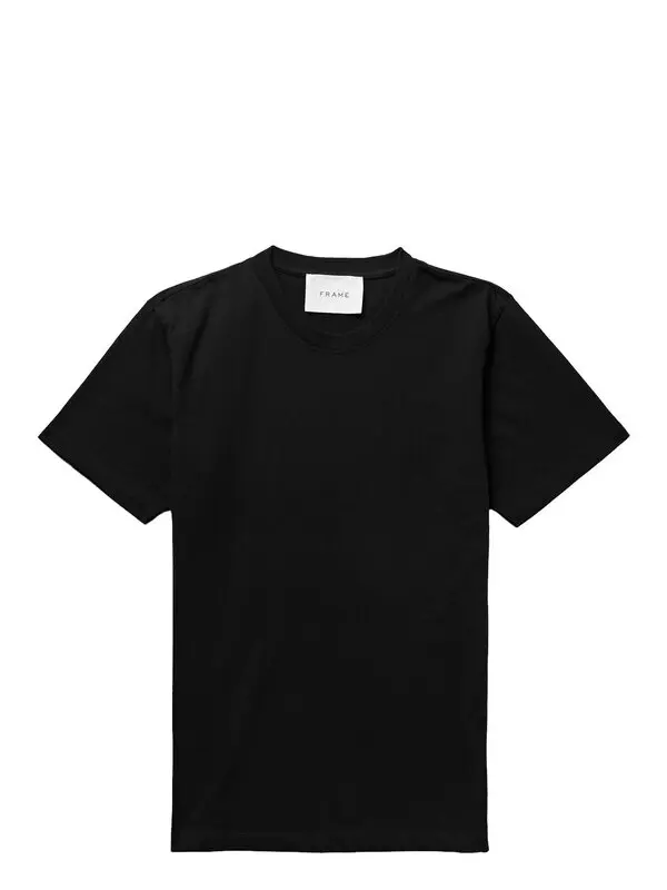 FRAME Cotton-jersey T-shirt - Black