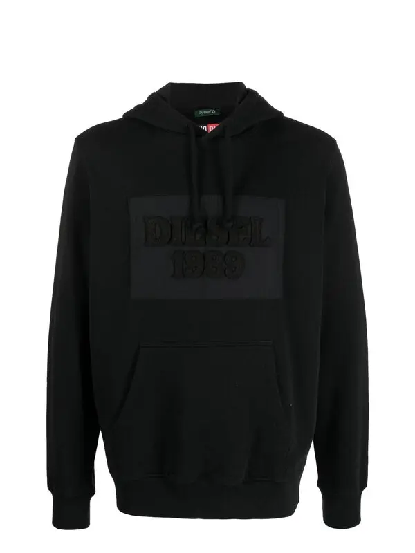 Diesel Logo-patch Hoodie - Black