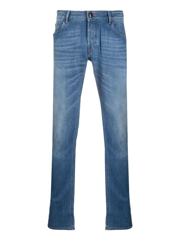 HANDPICKED Orvieto Slim-fit Jeans - Blue