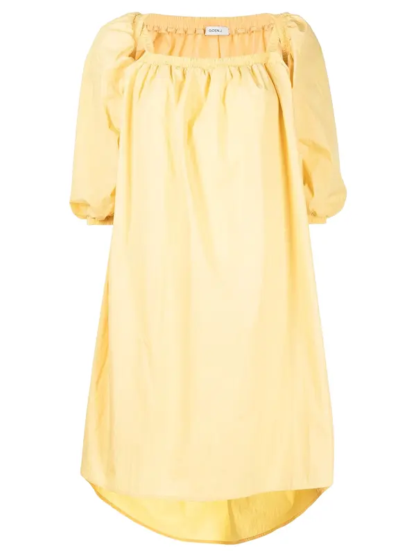 Goen.j Ruffled A-line Midi Dress - Yellow