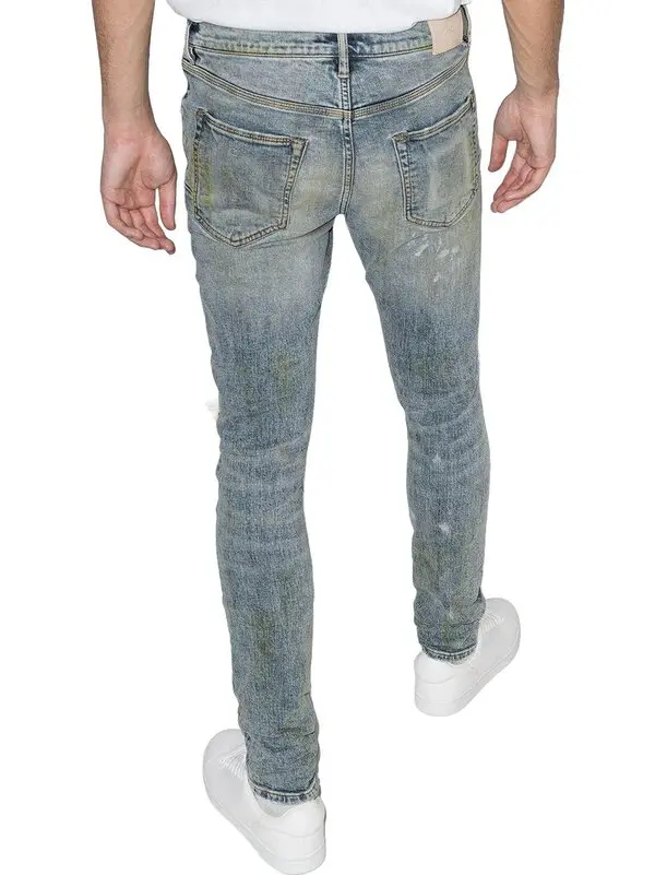 PURPLE BRAND Slim-fit Distressed Jeans - Blue