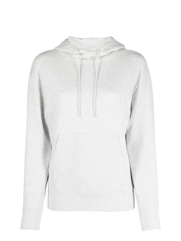 Vince Drawstring Cotton Hoodie - Grey