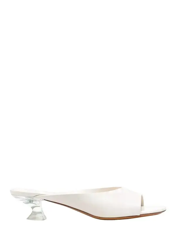 TOD'S Leather Slip-on Sandals - White
