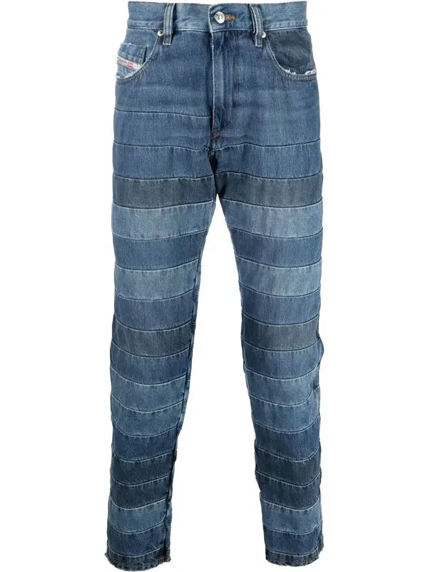Diesel Slim D-strukt Panelled Jeans - Blue