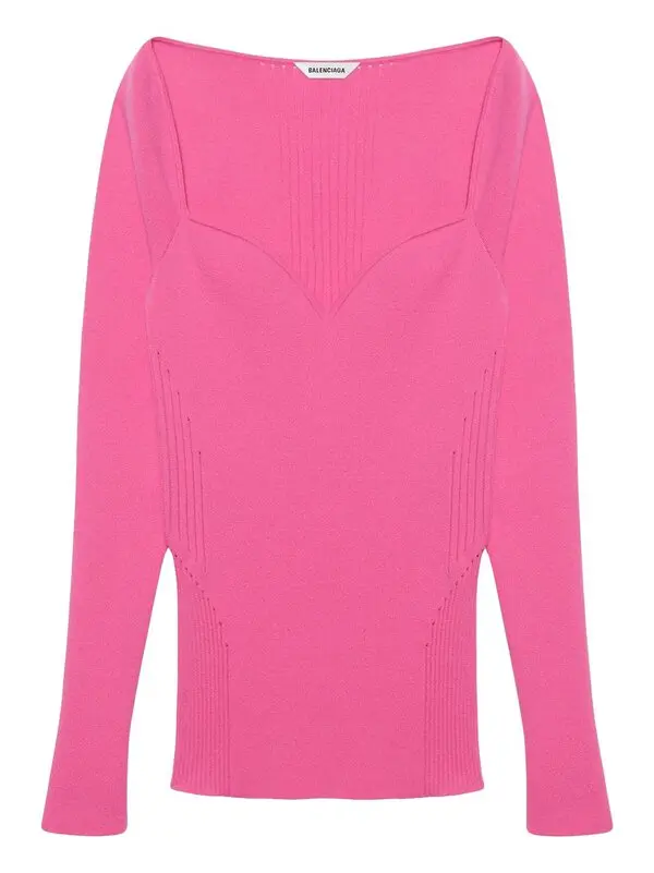 Balenciaga Bustier-neck Top - Pink