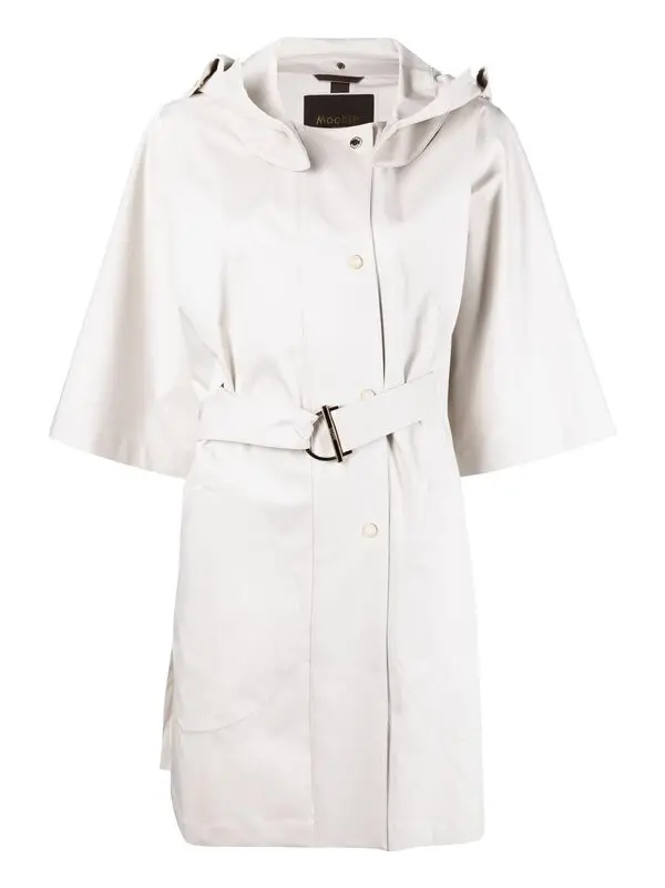 MOORER Wide-sleeve Coat - Neutrals