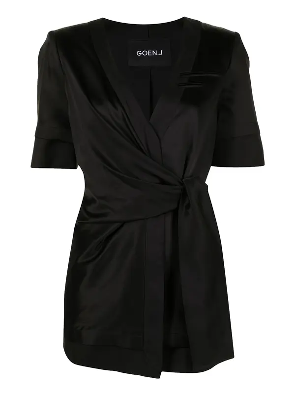 Goen.j Short Wrap-blazer - Black