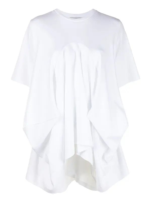 Goen.j Draped Cotton T-shirt - White