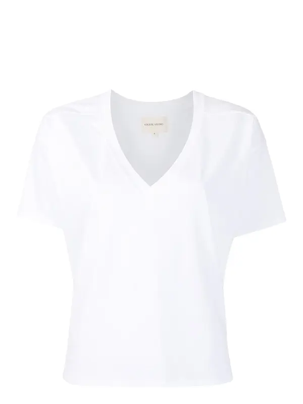 Loulou De Saison V-neck Cotton T-shirt - White