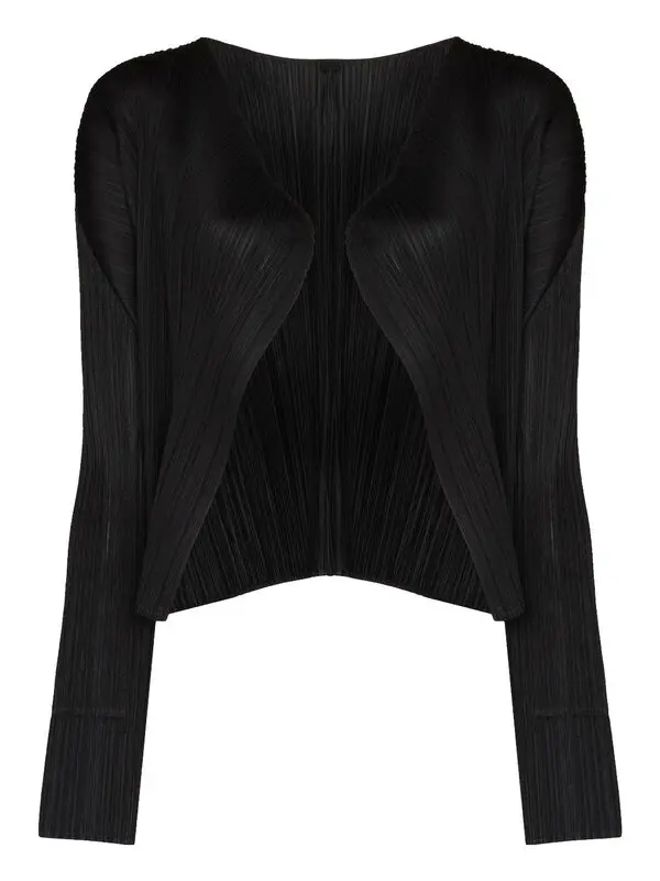 Issey Miyake Plissé Cardigan - Black