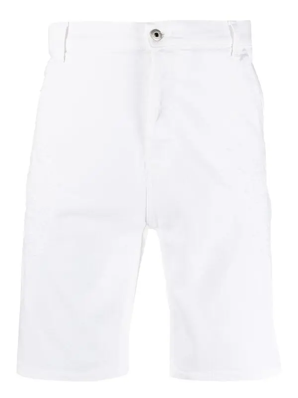 DONDUP Distressed-effect Cotton Shorts - White
