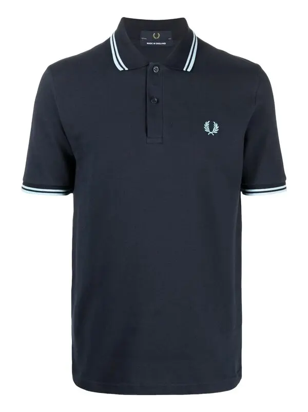 Fred Perry Embroidered-logo Polo Shirt - Blue