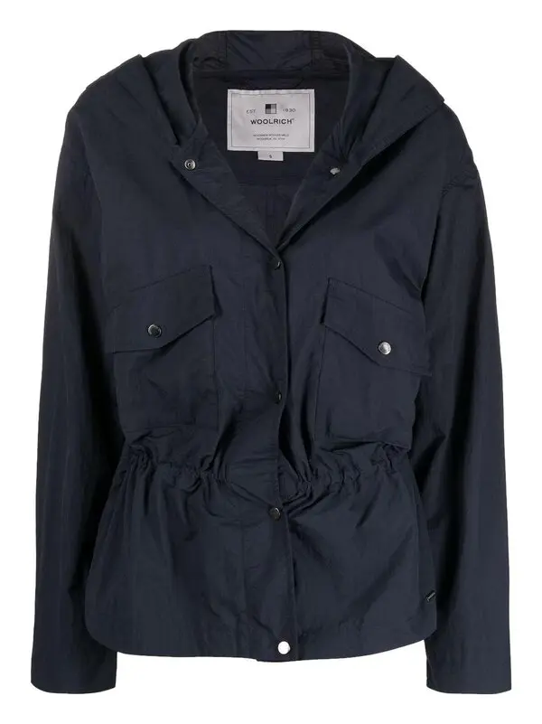 Woolrich Hooded Drawstring Jacket - Blue