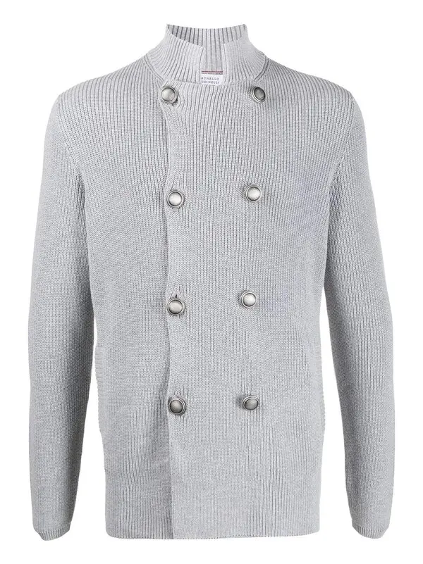 Brunello Cucinelli Double-breasted Cardigan - Grey