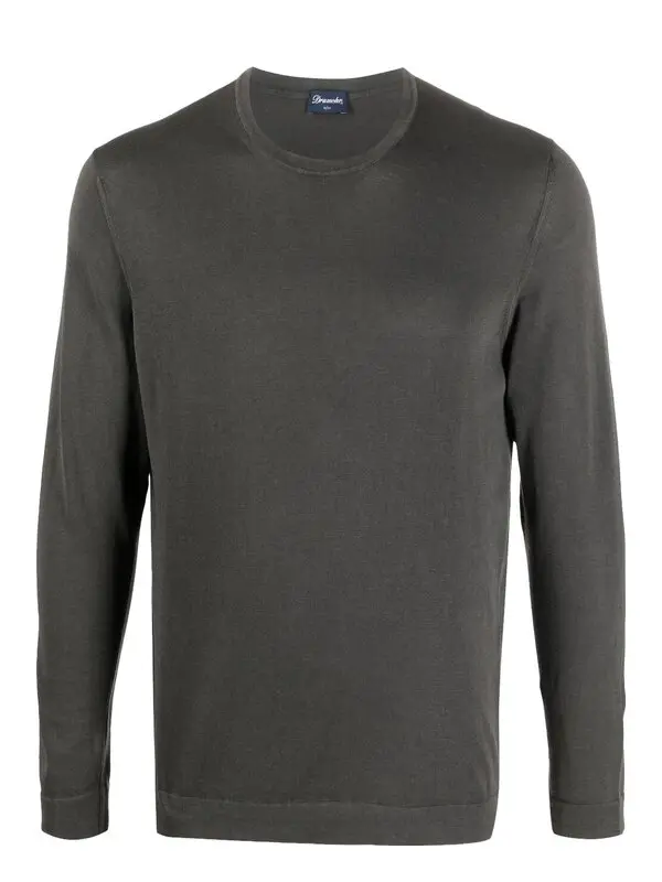 DRUMOHR Crew-neck Long-sleeved Top - Grey
