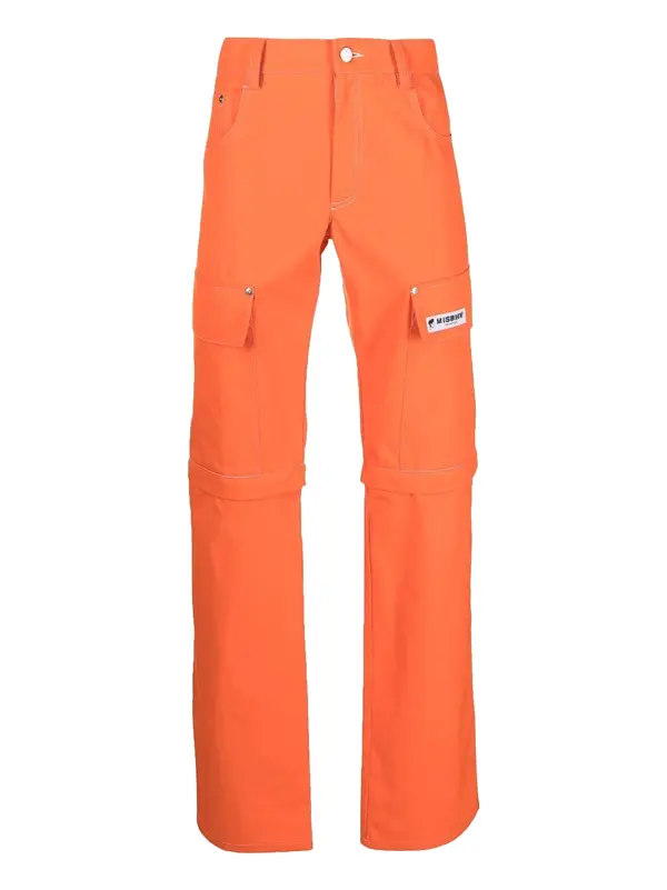 MISBHV Logo Straight-leg Trousers - Orange