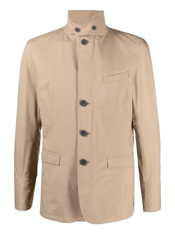 Herno Single-breasted Jacket - Neutrals