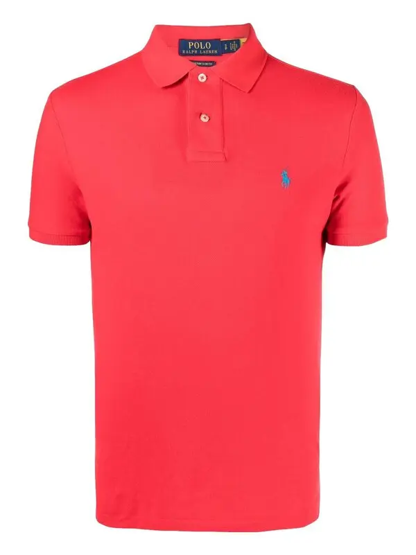 Polo Ralph Lauren Embroidered-logo Polo Shirt - Red